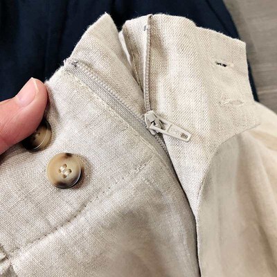 Su-cho spring and summer casual, quite wide trousers, yarn-d