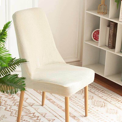 Large arc shaped dining chair cover semicircular chair cover