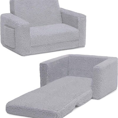Childrens Lamb Fleece Folding Sofa Babys Recliner Detachab