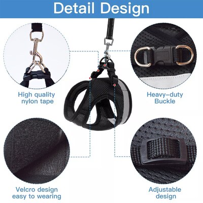 Breathable Cat Harness And Leash Escape Proof Pet Clothes Ki