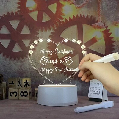 Note Board Creative Led Night Light USB Message Board Holida