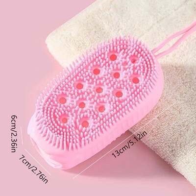 Silicone Body Scrubber Shower Exfoliating Scrub Sponge Bubbl