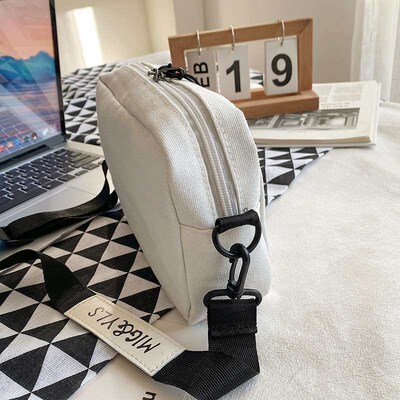 Canvas Bag Womens New All-match Crossbody Small Square Bag