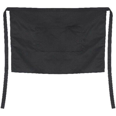 Work Apron Waiter Half Server Aprons Short Waist Black