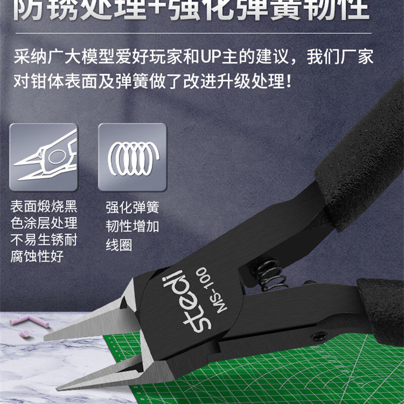 进口水口钳模型高达素组军事模型神之手剪钳锋芒极薄利刃斜口剪钳