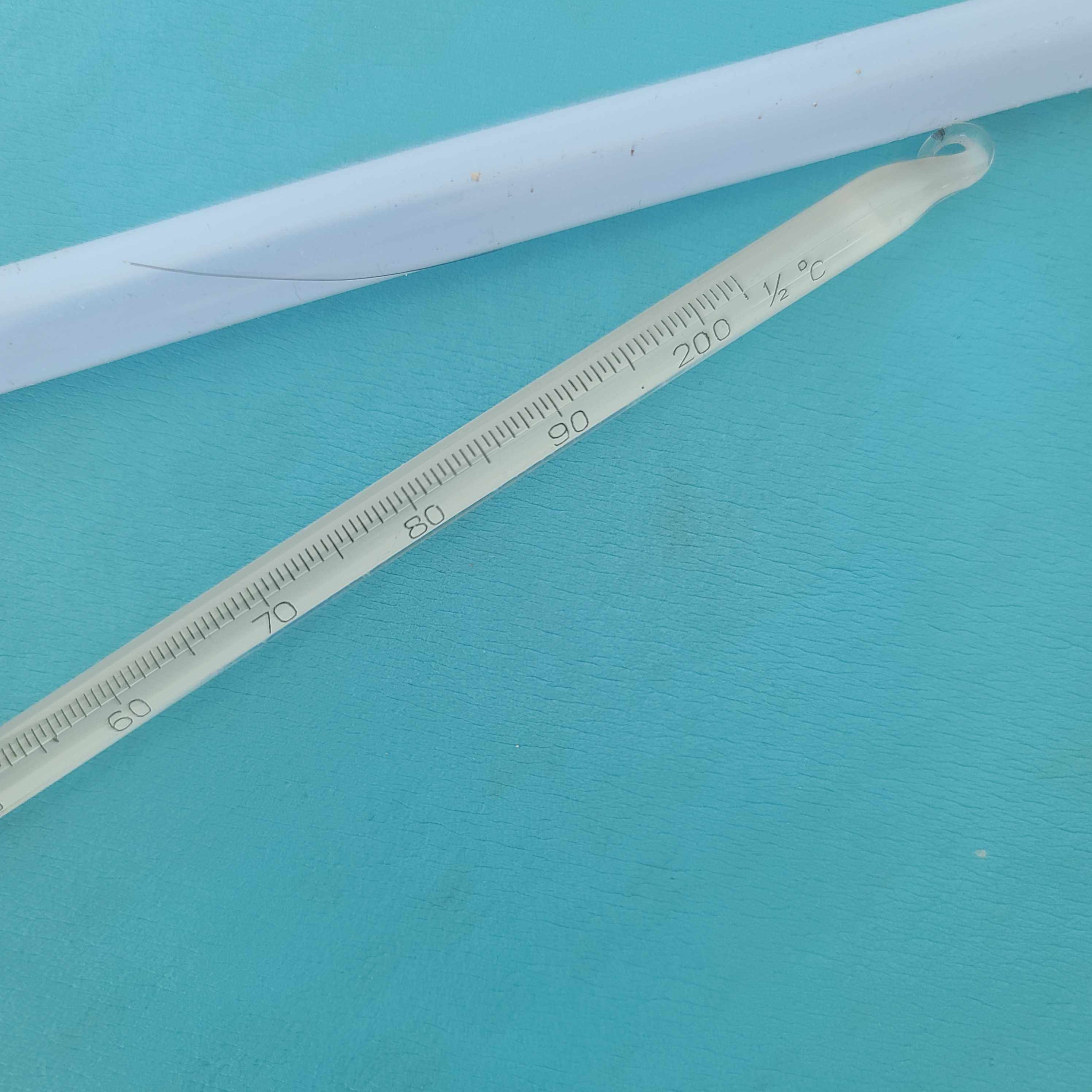 工业0-200度水银温度计40厘米0.5分度测温仪玻璃温度表
