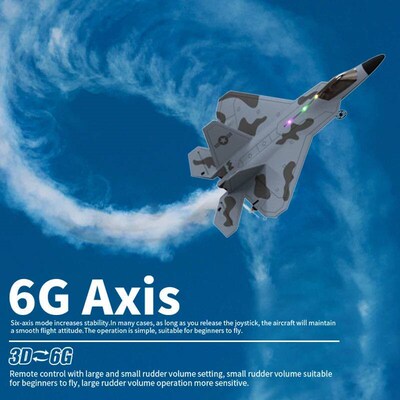 2024 New F22S 2.4G 4CH 3D6G RC Airplane Raptor F22 Warplane