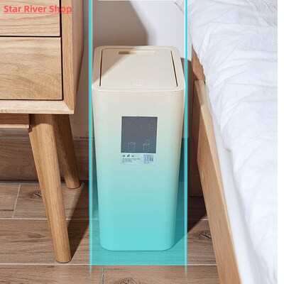 Trash Can Waste Bin For Kitchen Bathroom Toilet Narrow Type