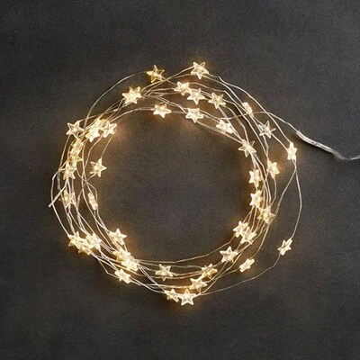 2m/4m/6m STARS Fairy Lights for Bedroom String Battery Power