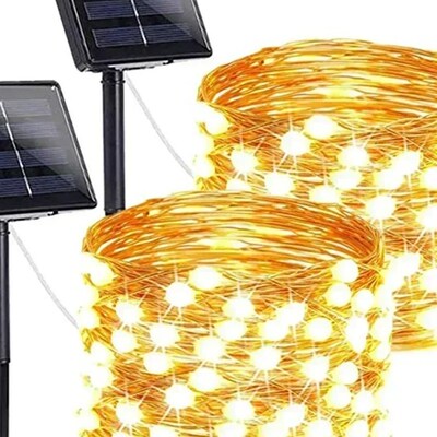 Solar Led Lamp Waterproof Fairy String Christmas Lights Deco