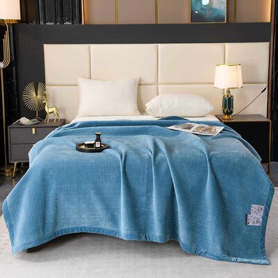 High gram weight baby velvet bed cover solid color right ang