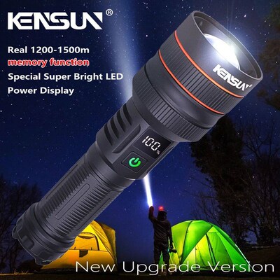 Strong Light Lantern High Power LED Flashlight USB Rechargea