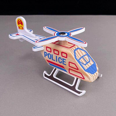 Wooden Arcraft model toy smulaton helcopter scenc spot