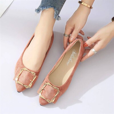 Women Pointed Shallow Flats Luxury Elegant Pumps Woman Loafe