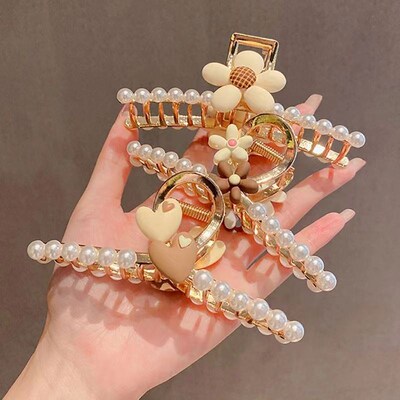 Large Backofhead Hair Clip Stylish Metal Hair Grabber for 20