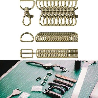 50Pieces Swivels Hook, Drings and Triglide Slide Buckles