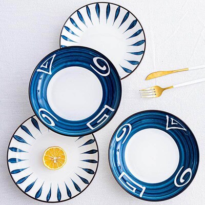 Ceramic plate big fish dish dumpling tray tableware plates