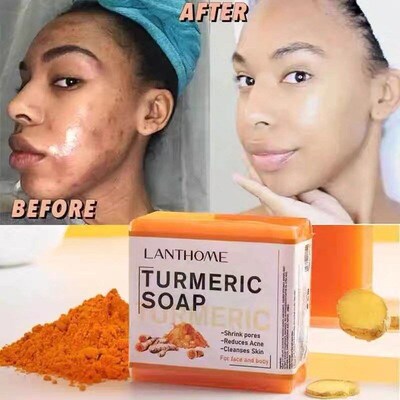 姜黄皂 TURMERIC SOAP Remove Pimples Dark Spots 新品 Turmeric