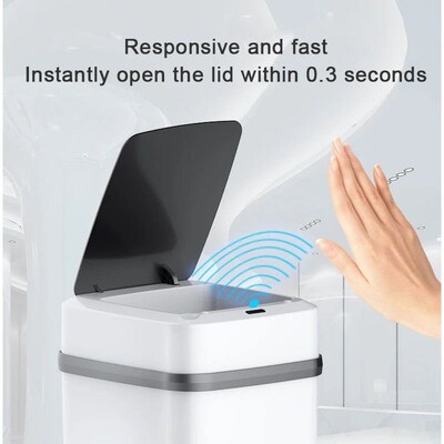 13/15L Automatic Smart Trash Can Kitchen Bathroom Waste Bin