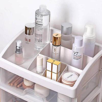 Cosmetic Storage Box Brush Holder Container Makeup Organizer