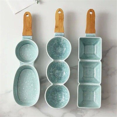 Household Grid Ceramic Bowl, Fruit Bowl, Salad Bowl,
