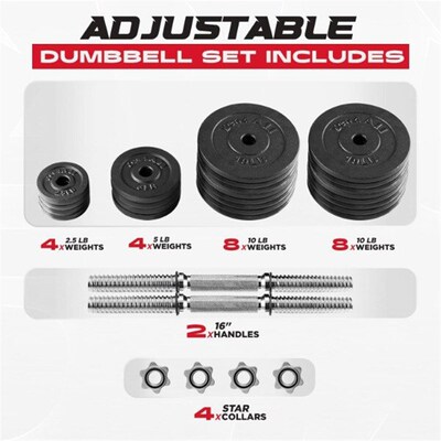 Yes4All Adjustable Dumbbell Set with Weight Plates/Connector