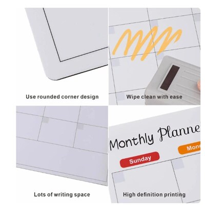 Fridge Sticker Message Board Menu Magnetic Calendar For Frid