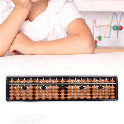17 Digit Rods Wooden Abacus with Reset Button Educational