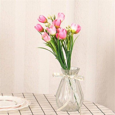 Multicolor Tulips Artificial Flowers Real Touch PU Tulip