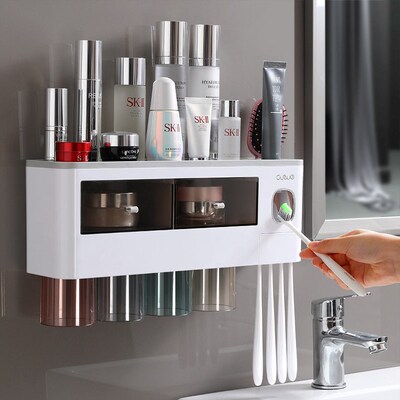 Bathroom Accessories Set Magnetic Adsorption Inverted Toothb