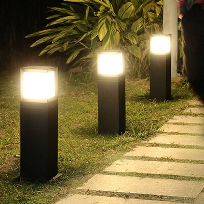 Thrisdar E27 Outdoor Garden Lawn Column Lamp IP54 waterproof