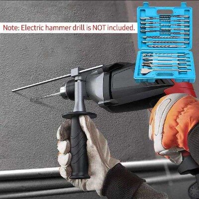 17PCS Electric Rotary Hammer Drill Bits and Chisels Kit