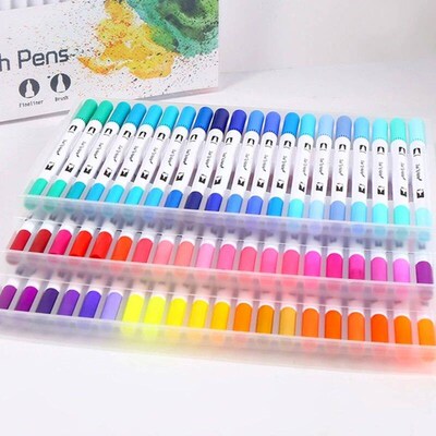 36/48/60/72/100 Colors Double Ends Brush Pen Set Watercolor