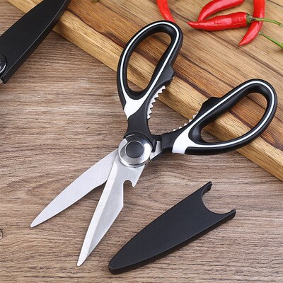 kitchen Scissors Chicken Bone Scissors with Cover Stainless