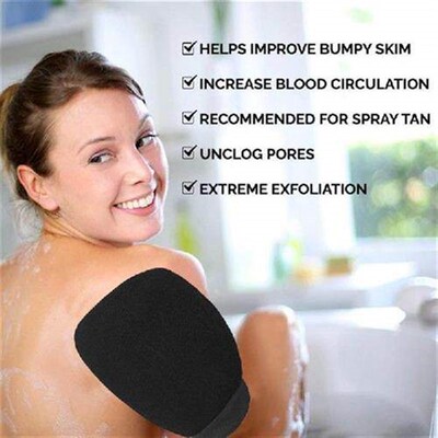 Exfoliating Gloves Body Cleaning Bath Flower Bathroom