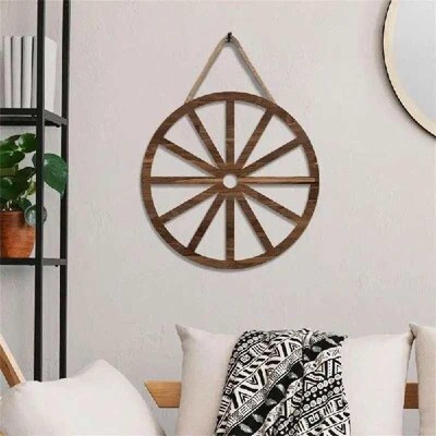 Wood Wheel Decor Wall Mounted Wheel Decor Portable Rustic