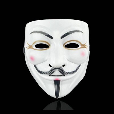 Movie Cosplay V for Vendetta Hacker Mask Anonymous Guy Fawke