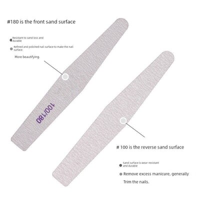 5Pcs/Set Nail file 100/180 Sandpaper nail file Sanding file