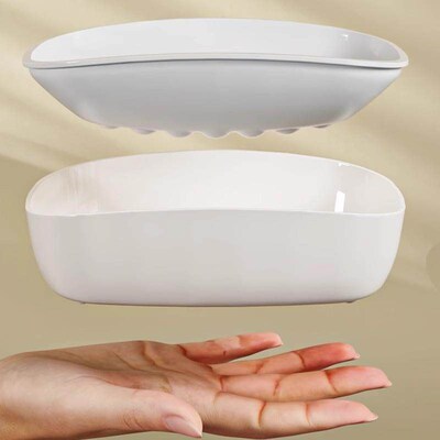 Luxury Drainable Soap Dish, Double-Layer Large Capacity Soap