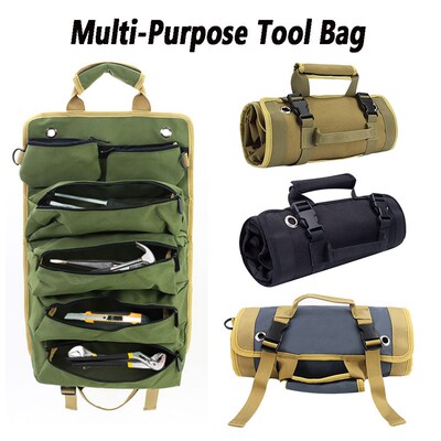 Roll Up Multi-Purpose Wrench Screwdriver Organizer Tool Hang