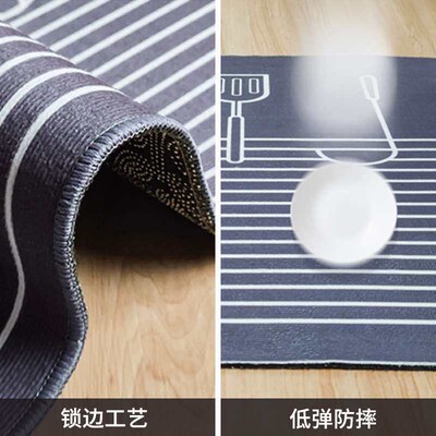 Crystal Velvet  Kitchen Oil Absorbing Floor Mat Household Be