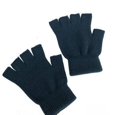 Winter Half Finger Fingerless Gloves Unisex Outdoor Mittens