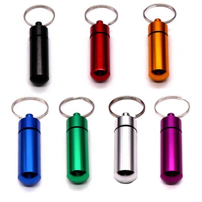1 PCS Colorful Baby Aluminum Pill Box Medicine Case Containe