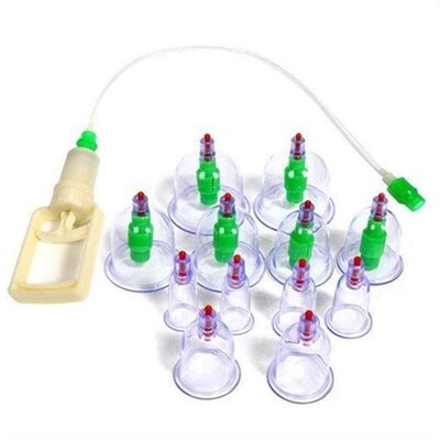 newpratical 12 body cupping set 6 magnets point therapy-cupp