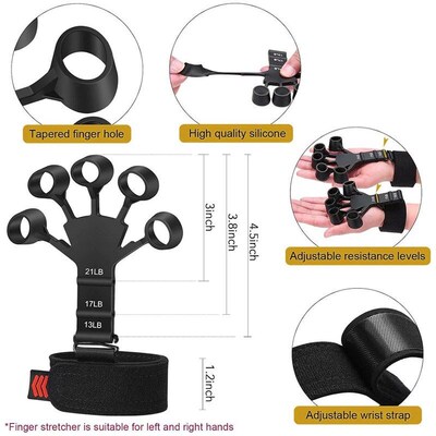 5-60Kg Adjustable Grip Strength Trainer with Finger Exercise