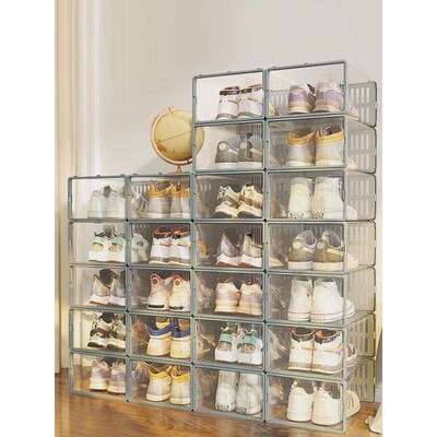 Transparent plastic shoe box dustproof Shoes cabine drawer