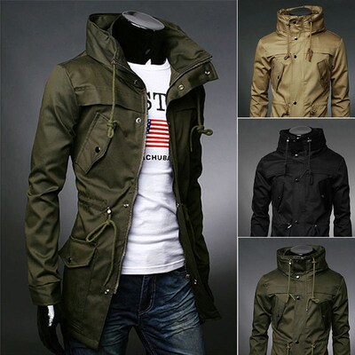 Mens at Solid lor Slim-fit Mid-length British at rendy at F