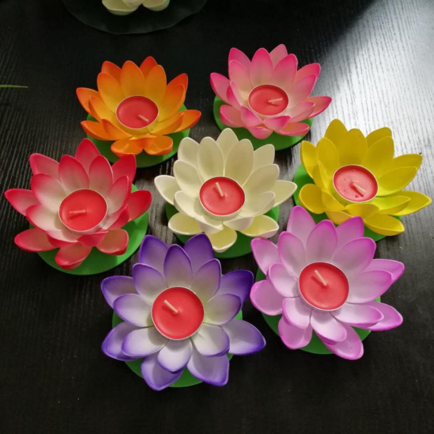 节日许愿荷花灯中秋七夕蜡烛河灯许愿灯春节莲花灯
