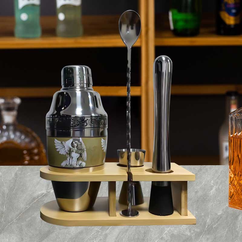 新手入门不锈钢调酒器套装调酒器调酒杯摇壶雪克壶调酒工具5件套