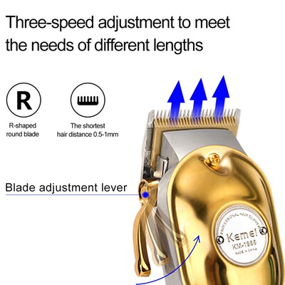 1986 Professional Clipper All-metal Rechargeable Hair Trimme